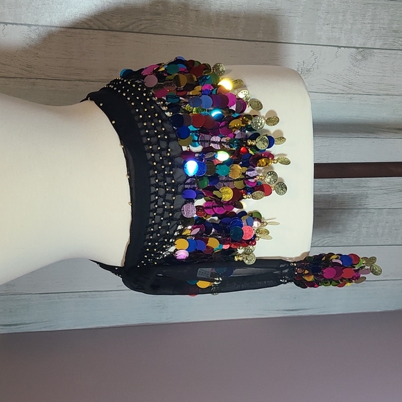 Accessories | Belly Dance Gypsy Sash For Waist With Jungle Bells | Poshmark